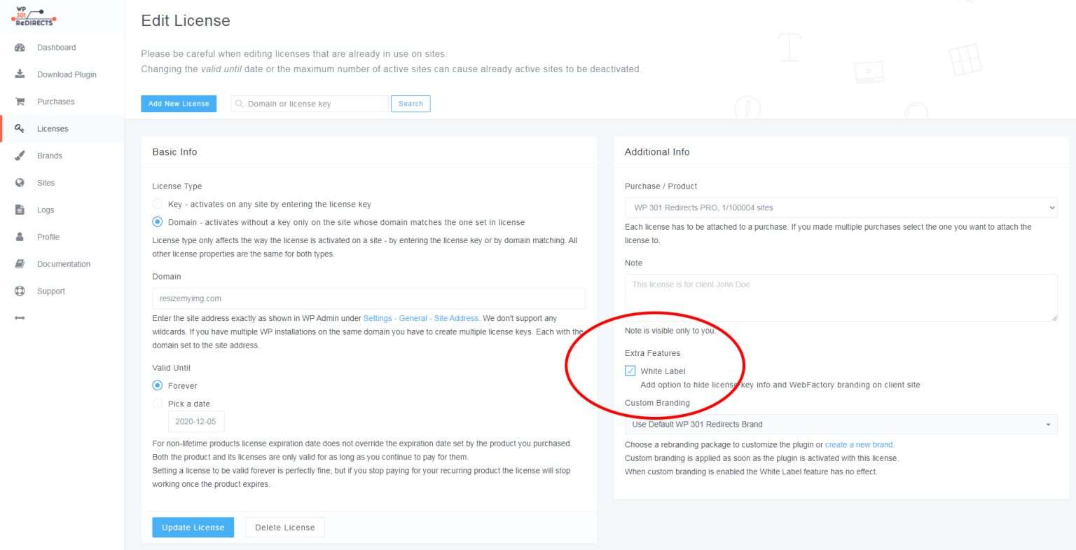 How to Enable White-Label License Mode - WP 301 Redirects