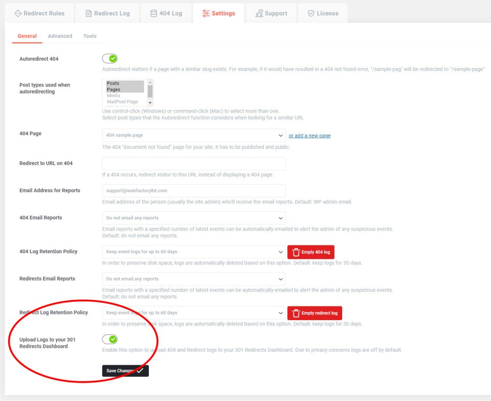 How to Use General Settings - WP 301 Redirects