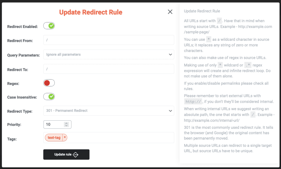 How to Manage Redirect Rules - WP 301 Redirects