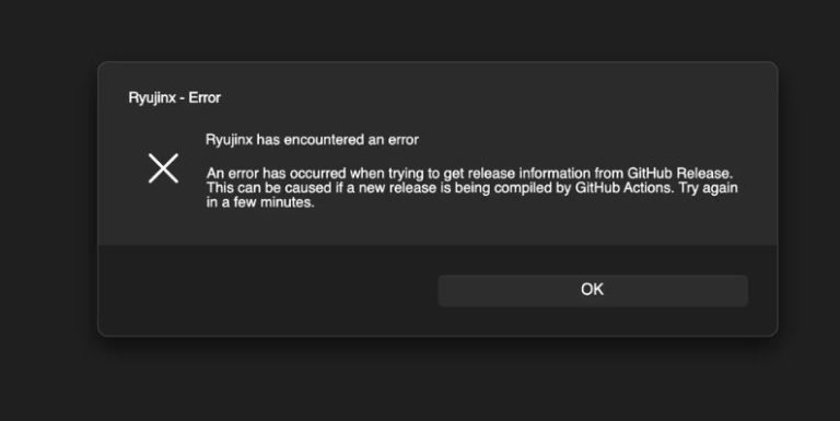How to Fix "Ryujinx Has Encountered an Error" GitHub Issue