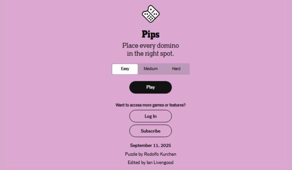 What is Pips by NYT? Rules, How to Play, and Tips