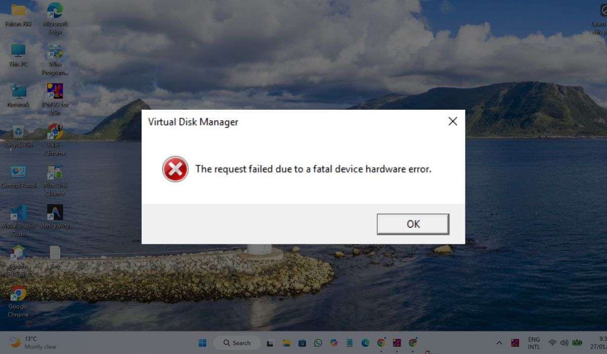 How to Fix Fatal Device Hardware Error in Windows?